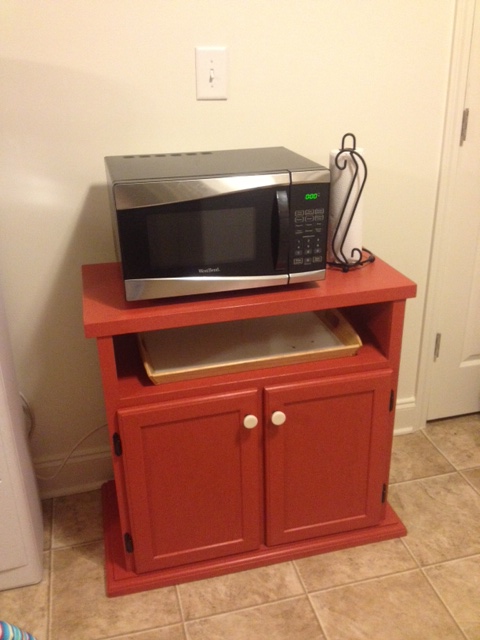 Microwave Stand Re-Do – Using Homemade Chalk Paint | simplyschulze