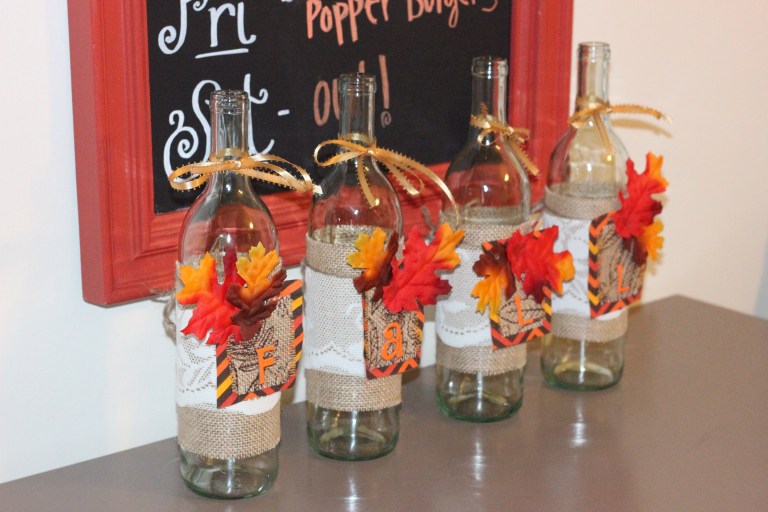DIY Fall Wine Bottle Decor – Perfect for any season! | simplyschulze